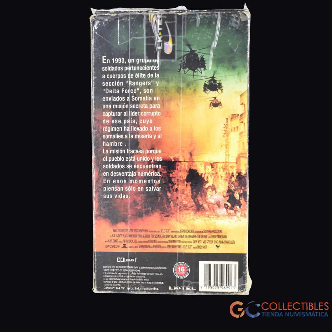 Lote 3025 – VHS original “La Caída del Halcón Negro” (Black Hawk Down ...
