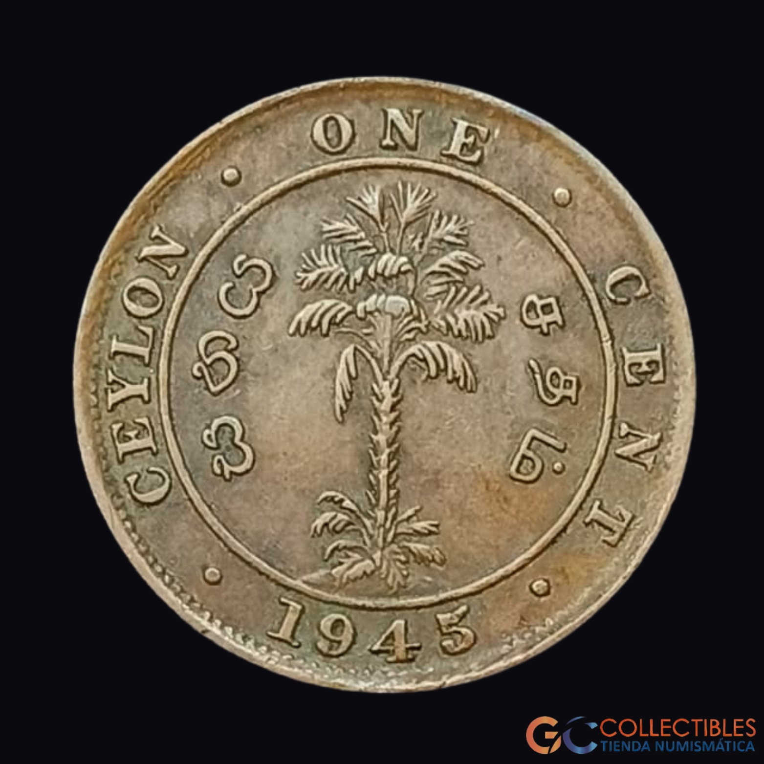 Lote 0117 – Ceylan Británico 1 Centavo 1945 – GC Collectibles Subastas